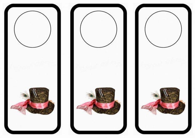 Alice in Wonderland Door Hangers – Birthday Printable