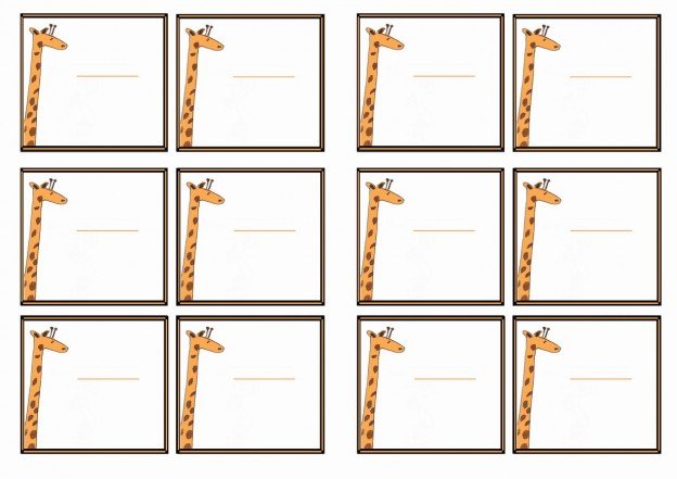 Animals Name Tags – Birthday Printable