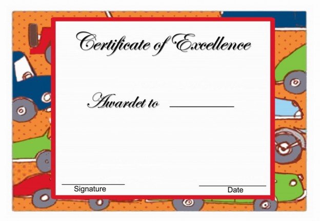 Cars Awards – Birthday Printable