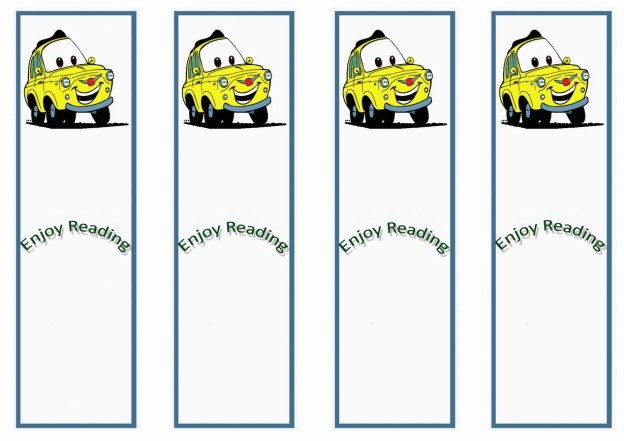Cars Bookmarks – Birthday Printable