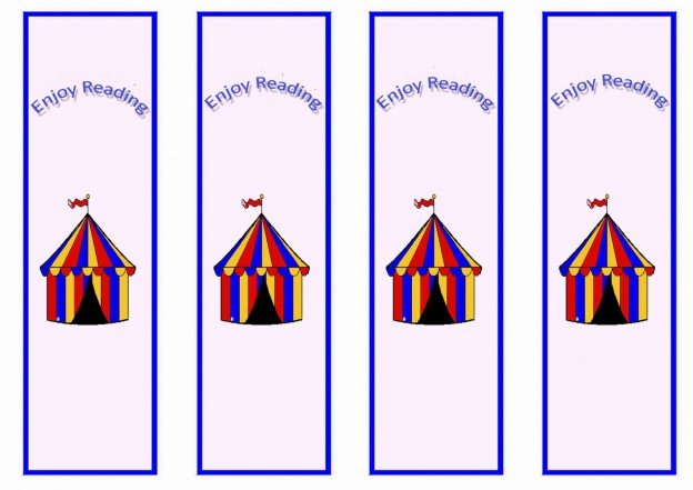 Circus Bookmarks – Birthday Printable