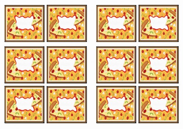 Pizza Name Tags – Birthday Printable