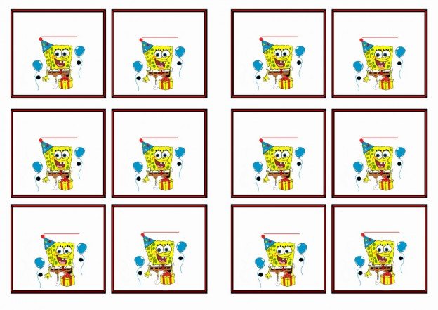 Spongebob Name Tags – Birthday Printable