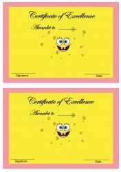 Spongebob Awards – Birthday Printable