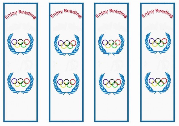 Olympics Bookmarks – Birthday Printable