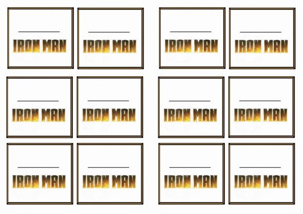 Iron Man Name Tags – Birthday Printable