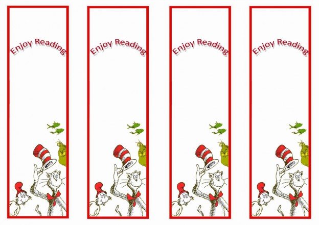 Dr. Seuss Bookmarkds – Birthday Printable
