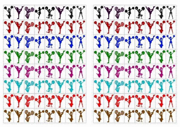 Cheerleading Stickers – Birthday Printable