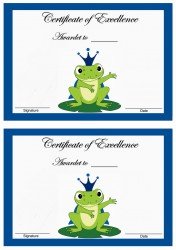 Frog Awards – Birthday Printable