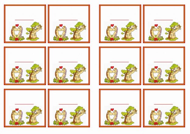 Giraffe Name Tags – Birthday Printable