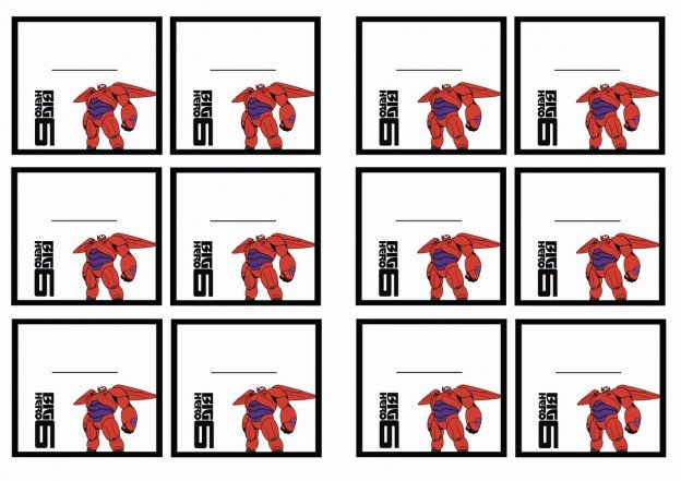 Big Hero 6 Name Tags – Birthday Printable