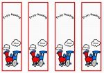 Train Bookmarks – Birthday Printable