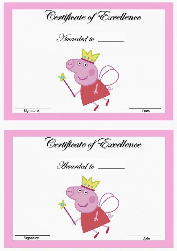 Peppa Pig Awards – Birthday Printable