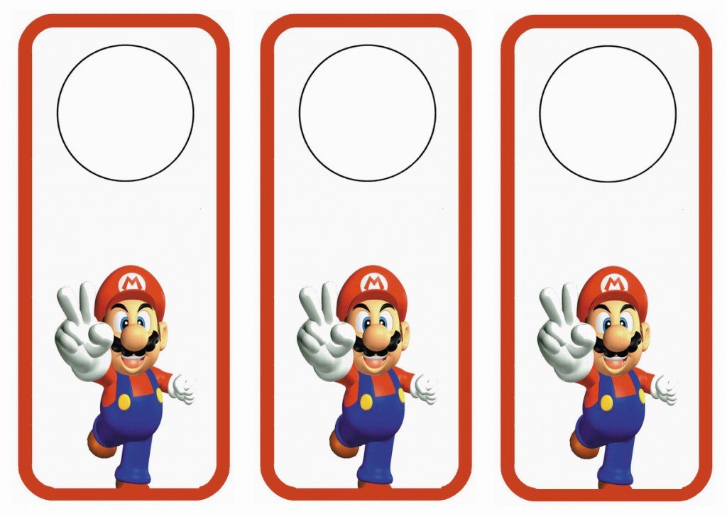 Super Mario Door Hangers – Birthday Printable