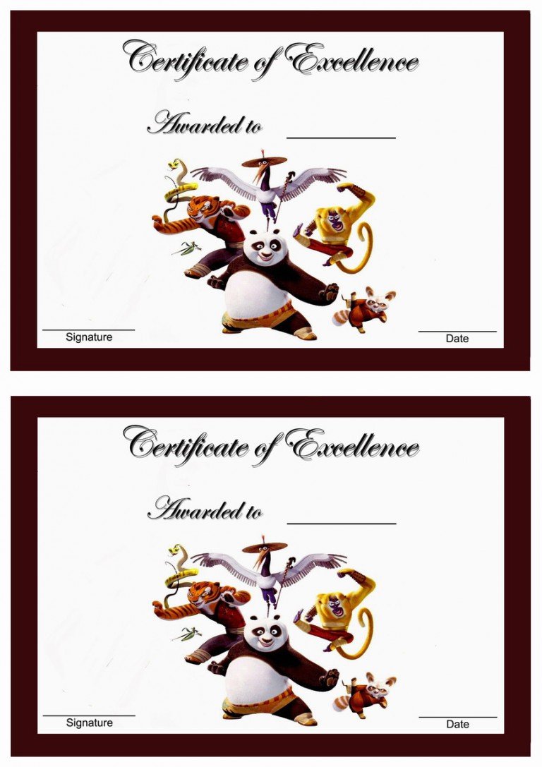Kung Fu Panda Awards – Birthday Printable