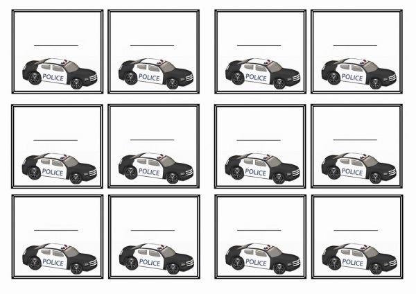 Police Name Tags – Birthday Printable