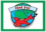 Around The World Thank you Cards – Birthday Printable