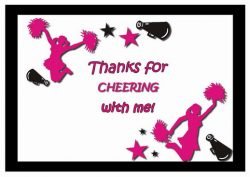 Cheerleading Thank you Cards – Birthday Printable