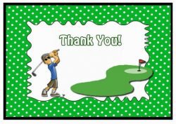Golf Thank you Cards – Birthday Printable