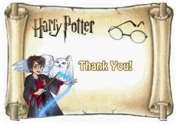 Harry Potter Thank you Cards – Birthday Printable
