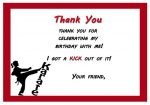 Karate Thank you Cards – Birthday Printable