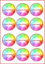 Rainbow – Cupcake Toppers – Birthday Printable